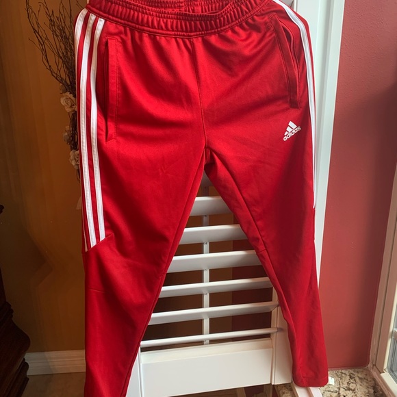 adidas | Bottoms | Adidas Red Joggers | Poshmark